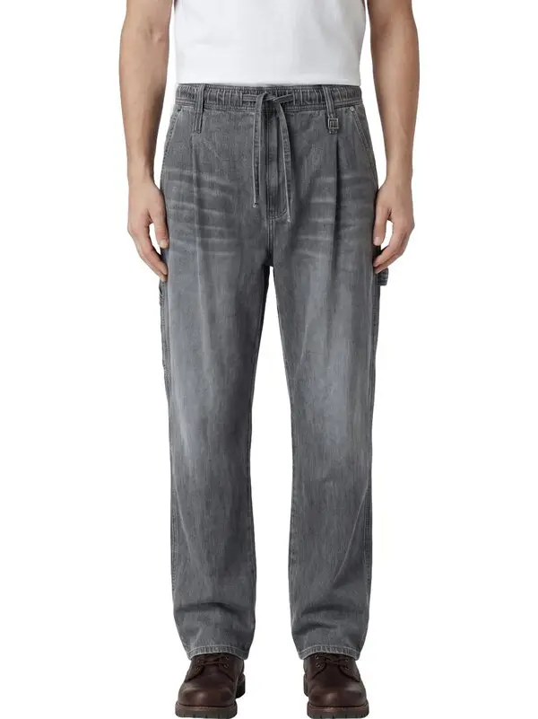 WOOYOUNGMI Wide-leg Cotton Denim Jeans With Elasticated Waist - Grey