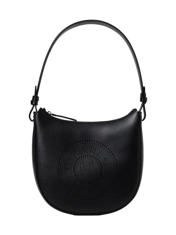 Karl Lagerfeld Perforated Shoulder Bag - Black