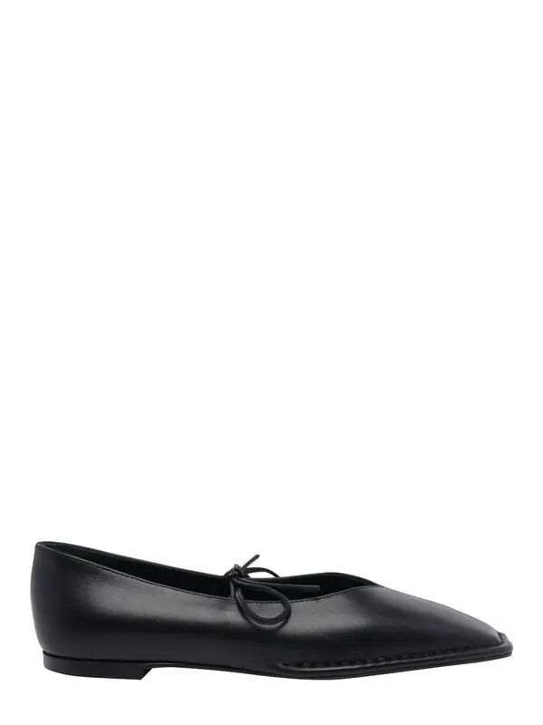 ALOHAS Sway Smooth Leather Ballet Flats - Black