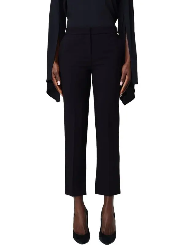 Elisabetta Franchi Cropped Tailored Trousers - Black