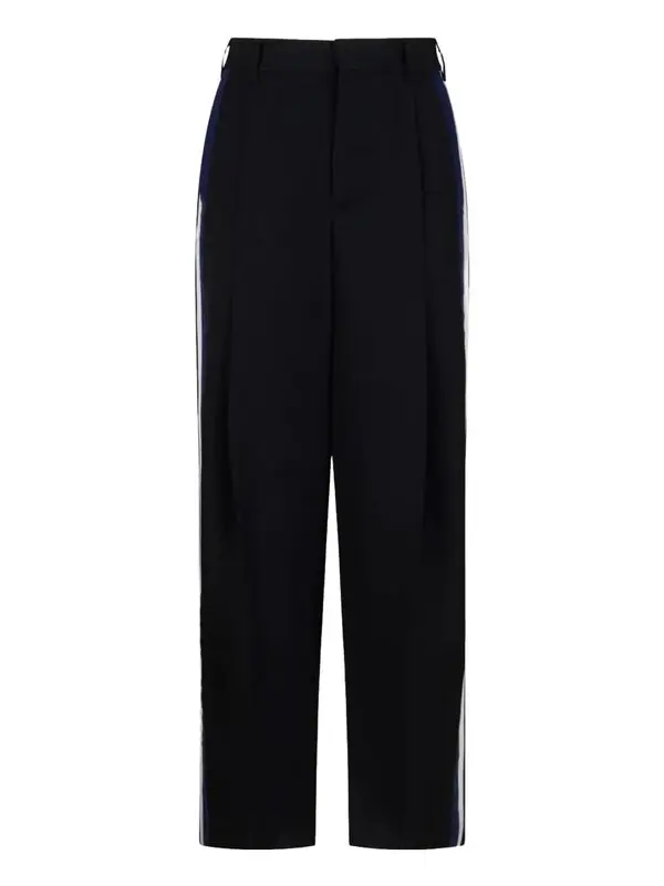 Marni Tailored Trousers With Contrast Stripe Detail - Black