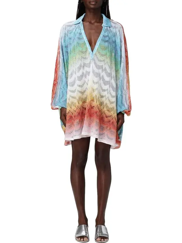 Missoni Viscose And Lurex Blend Kaftan Dress - Red