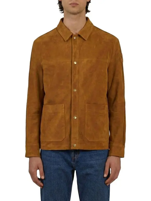 LA MARTINA Suede Overshirt - Brown