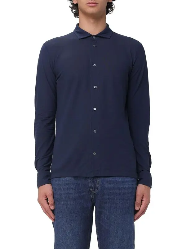 ZANONE Knit Polo Shirt - Blue