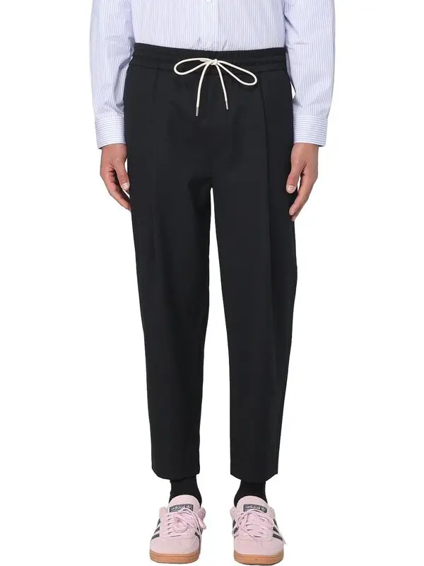 Drole De Monsieur Tailored Drawstring Trousers - Black