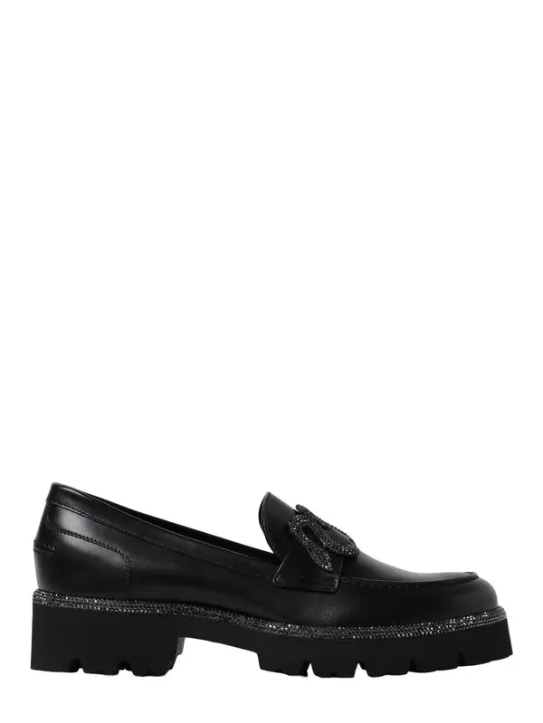 Rene Caovilla Loafers With Embellished Detail - Black