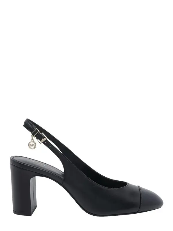 Michael Kors Piper Leather Slingback Pumps - Black