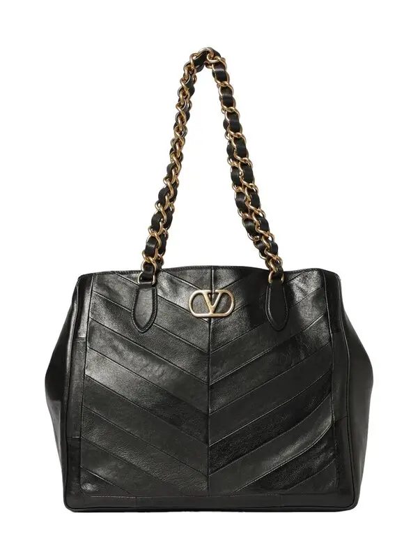 Valentino Garavani Chevron Shoulder Bag - Black