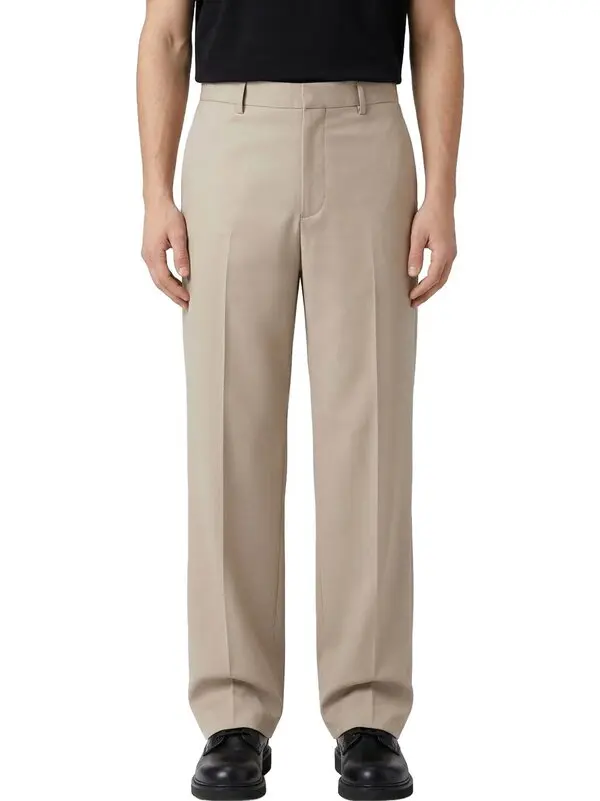 Tagliatore Virgin Wool Wide Leg Tailored Trousers - Brown