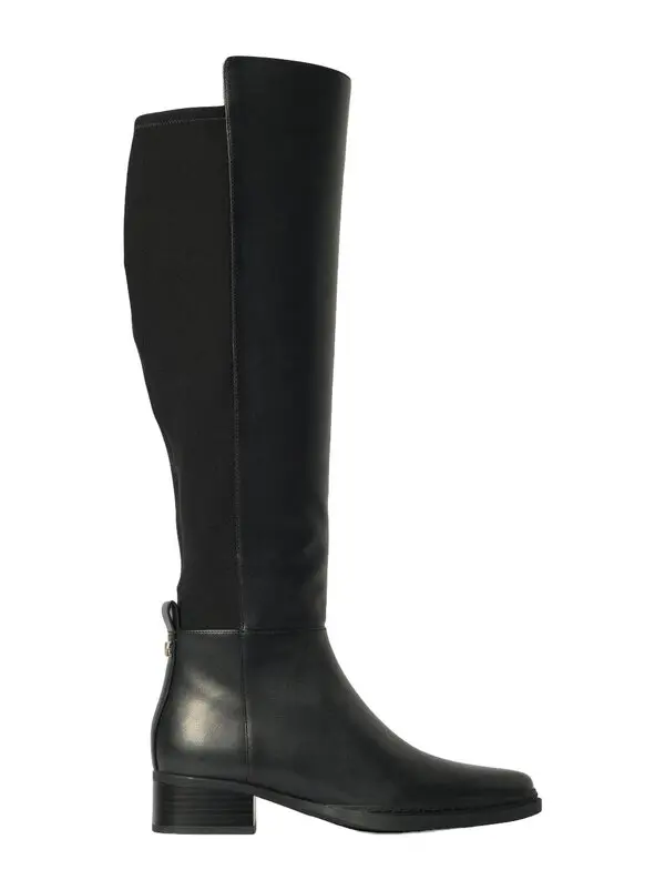 Michael Kors Leather Knee High Boots - Black