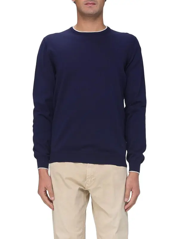 FAY Knitted Polo Shirt - Blue