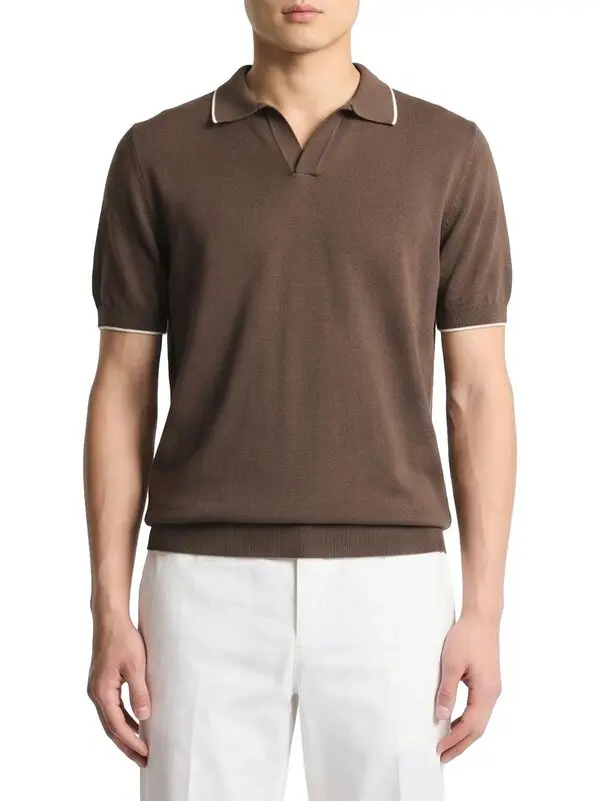 FAY Knitted Polo Shirt - Dark