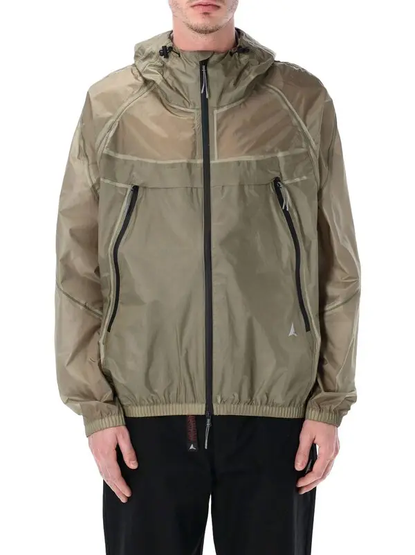 ROA Hooded Technical Fabric Windbreaker - Sage