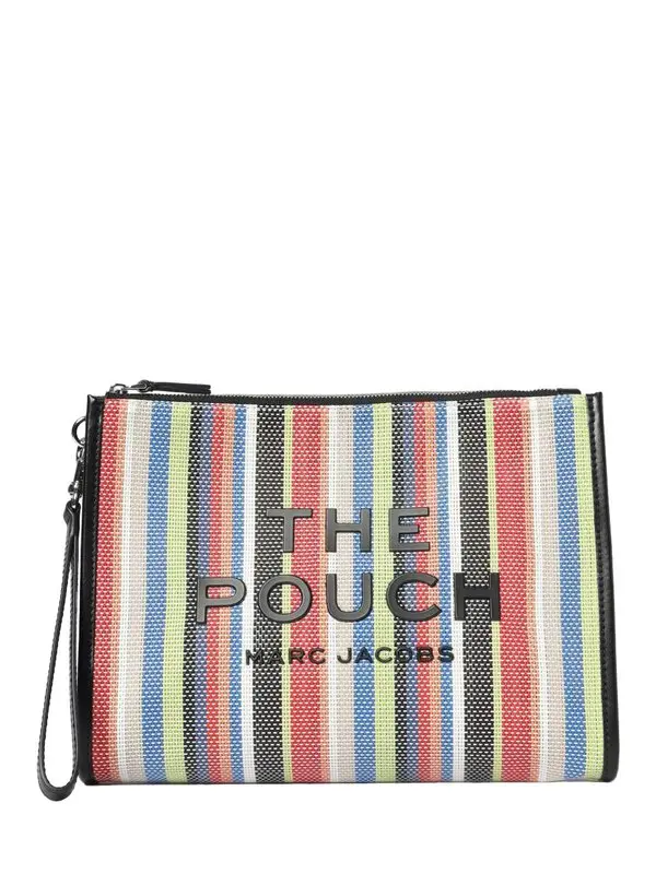 Marc Jacobs The Large Pouch In Striped Pvc - Multicolor