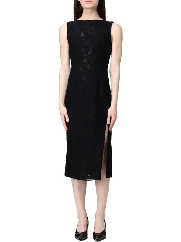 Pinko Drupa Midi Lace Dress - Black