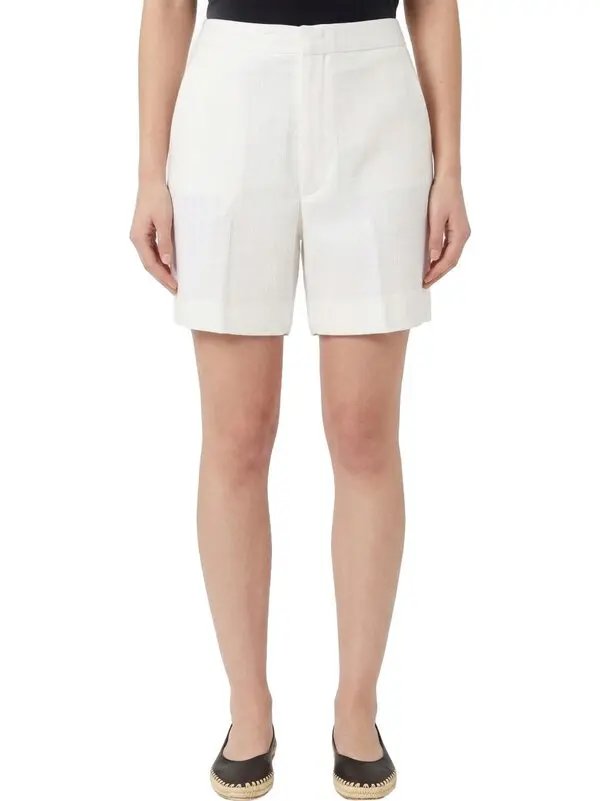 Tagliatore Viscose Blend Chino Shorts - White