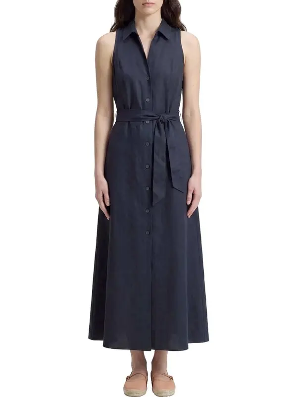 Woolrich Sleeveless Collared Maxi Dress - Blue