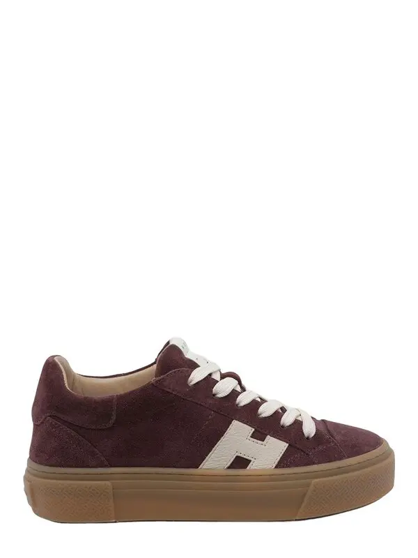 Hogan Crosswind Suede Leather Platform Sneakers - Brown