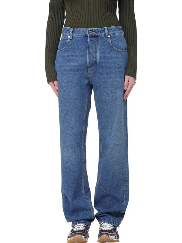 Bottega Veneta Cotton Denim Straight Leg Jeans - Blue