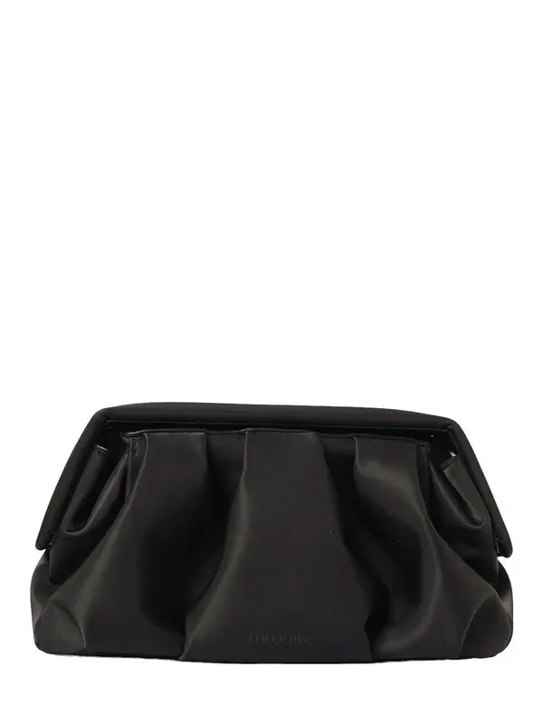 THEMOIRE Ruched Clutch Bag - Black