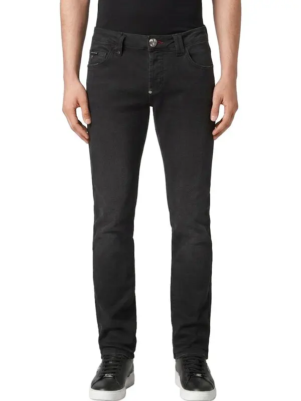 Philipp Plein Five-pocket Skinny Fit Stretch Jeans - Black