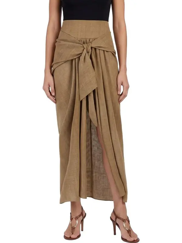 Ermanno Scervino Asymmetrical Midi Skirt - Beige