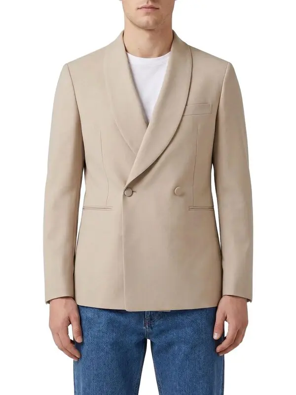 Tagliatore Double-breasted Virgin Wool Blazer - Brown