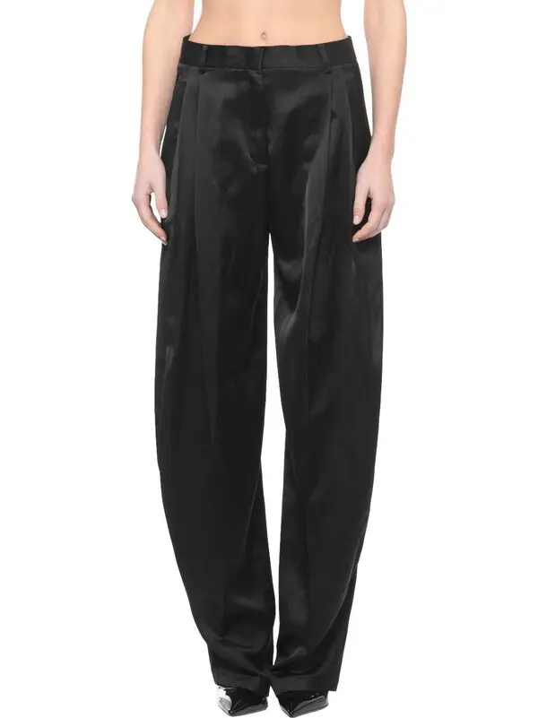 Andamane Satin Baggy Trousers - Black
