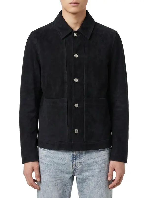 GIORGIO BRATO Suede Shirt Jacket - Black