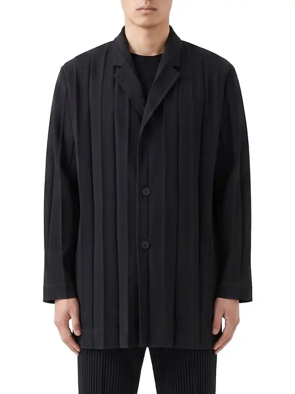 Issey Miyake Single Breasted Polyester Blazer - Black