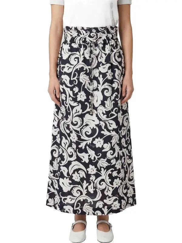 Liu Jo Printed Maxi Skirt - Black
