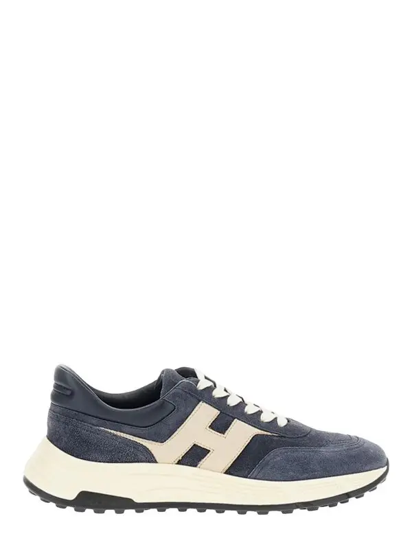 Hogan Hyperlight Suede Leather Sneakers With Chunky Sole - Blue