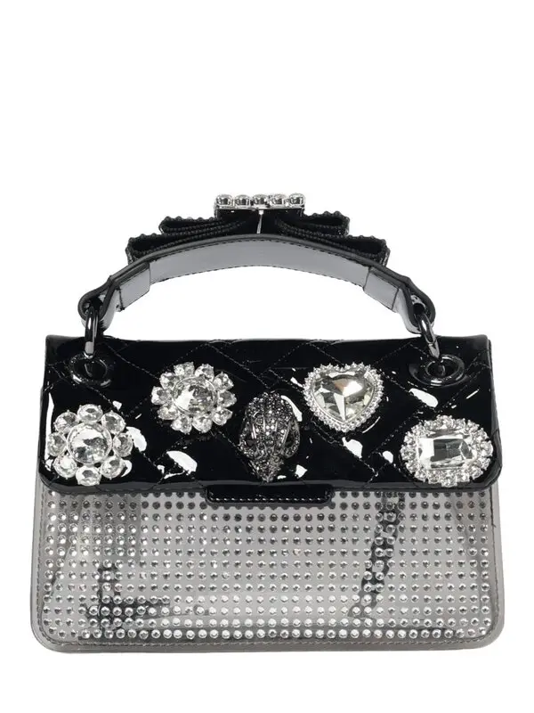 Kurt Geiger Kensington Mini Bag With Crystals And Sculptural Handle - Black
