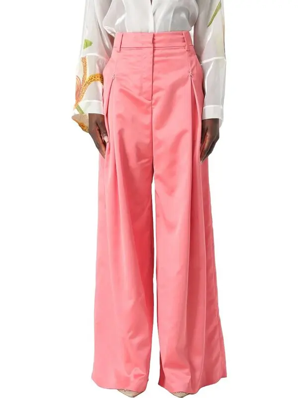 GENNY Wide Leg Trousers - Pink