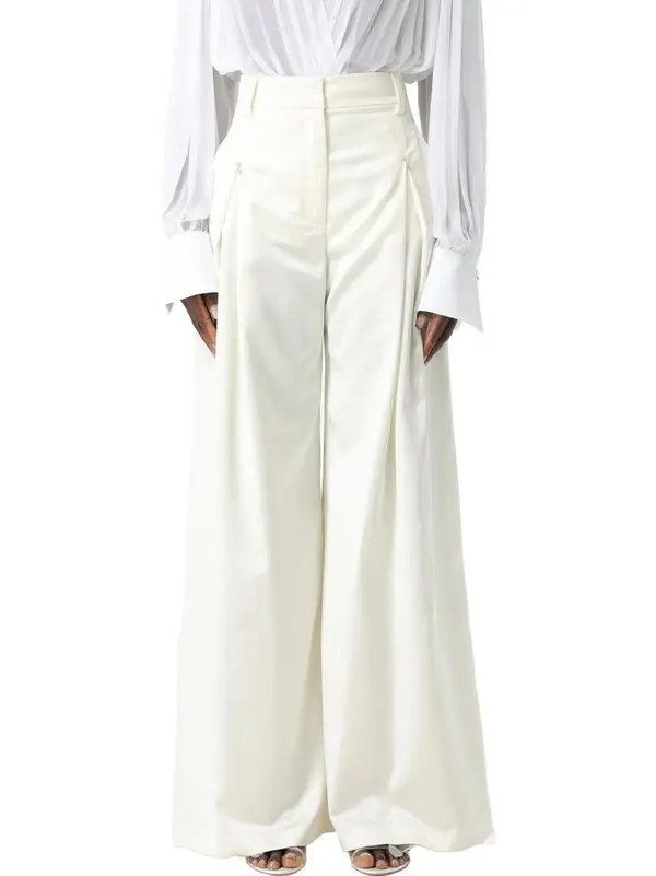 GENNY Wide Leg Trousers - White