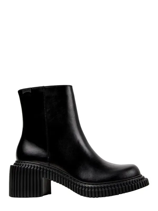 Camper Ankle Boots With Chunky Heel - Black