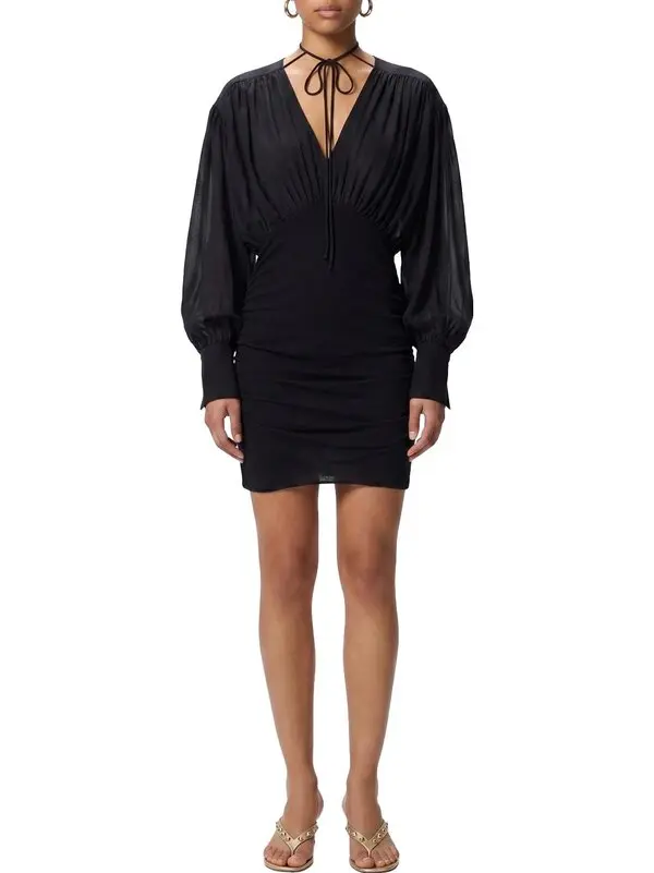 Pinko Viscose Blend Sheath Mini Dress - Black