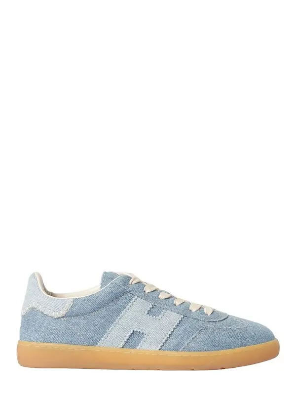 Hogan Cool Cotton Denim Low Top Sneakers - Gnawed Blue