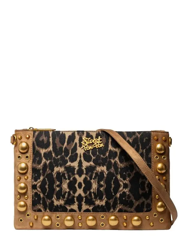 SECRET PON-PON Studded Crossbody Bag - Multicolor