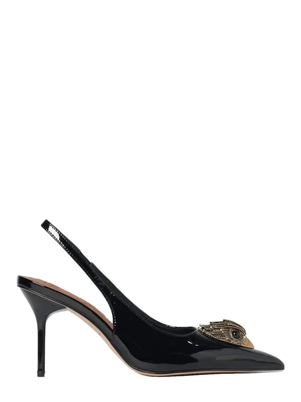 Kurt Geiger Eagle Patent Leather Slingback Pumps - Black
