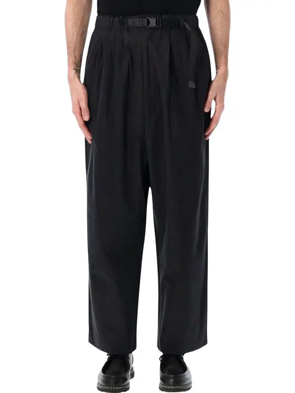 Comme Des Garçons Wide Leg Cotton Trousers - Black