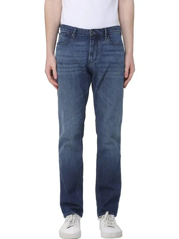 Emporio Armani Cotton Straight Jeans - Blue