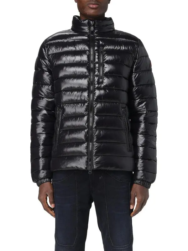 SAVE THE DUCK Puffer Jacket With Stand Collar - Black