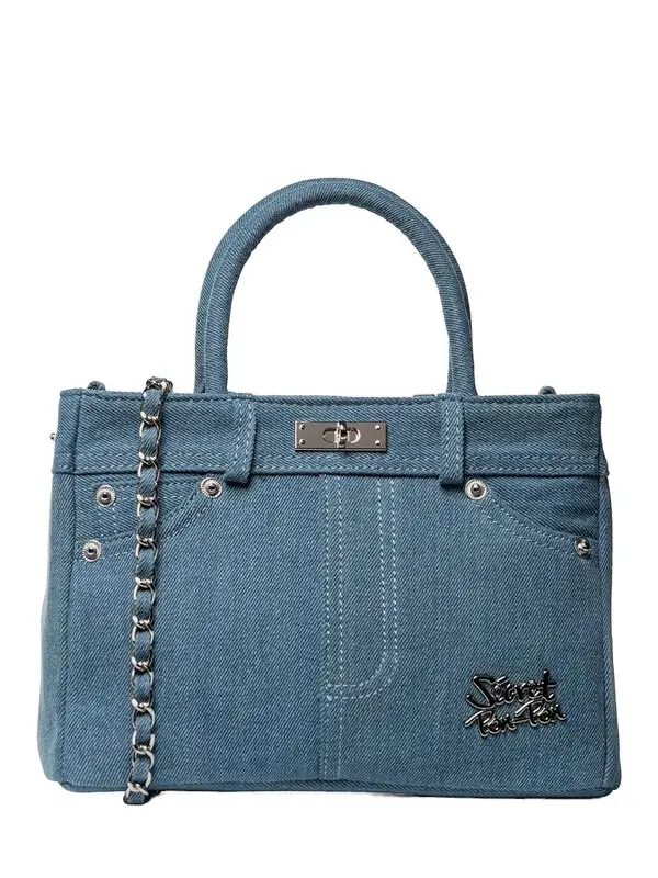 SECRET PON-PON Handbag - Denim