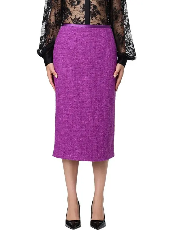 Dolce & Gabbana Textured Pencil Skirt - Violet