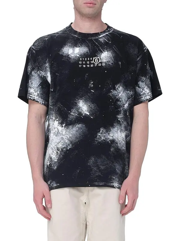 MAISON MARGIELA Printed Cotton T-shirt - Black