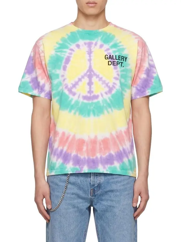 GALLERY DEPT. Tie-dye Cotton T-shirt With Contrasting Logo - Multicolor