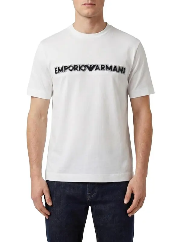 Emporio Armani Cotton T-shirt With Logo - White