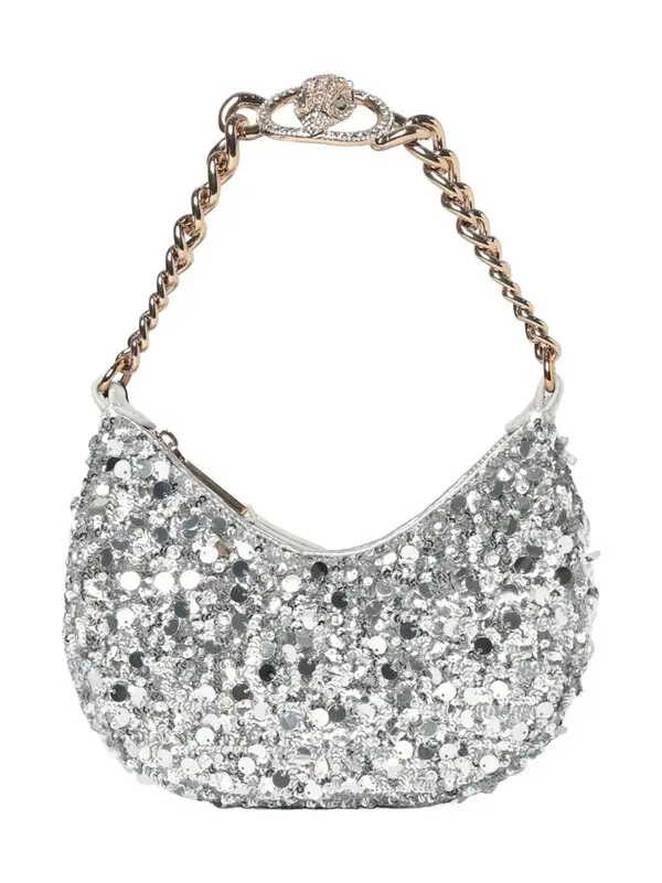 Kurt Geiger Sequined Hobo Bag - Silver