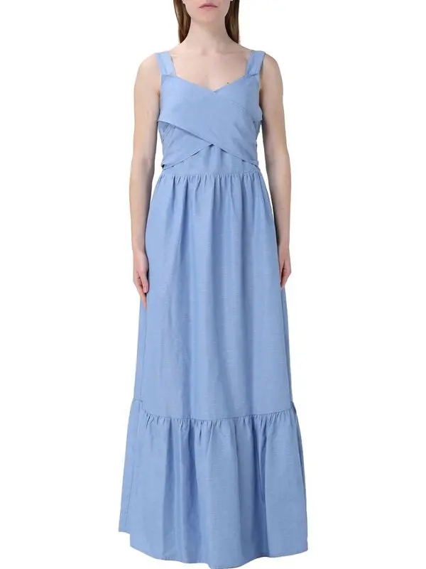 Liu Jo Linen Blend Maxi Dress - Sky
